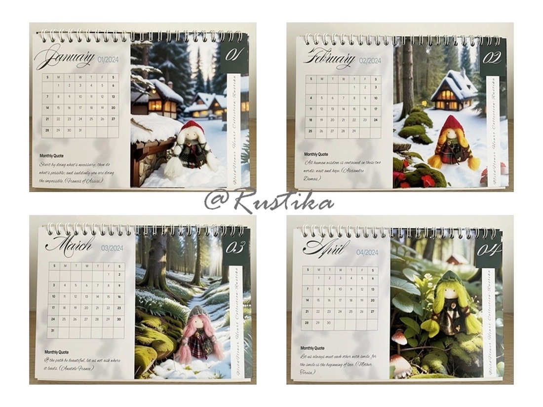 Calendar birou/perete ilustrat, Calendar imagini basm, Calendar păpuși ...